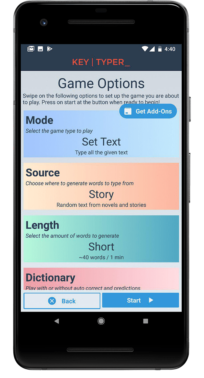 KeyTyper - Mobile Typing Game